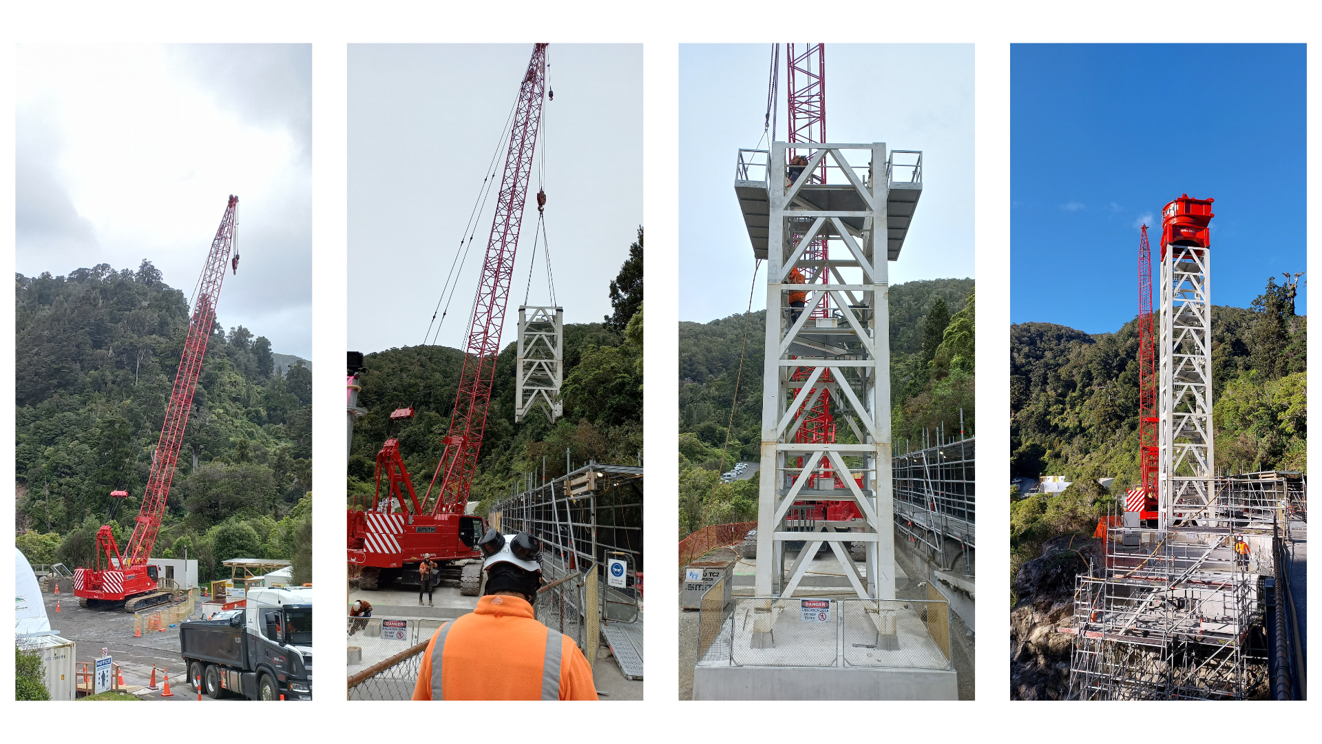 Brian Perry Civil | Kaitoke Flume Bridge - Installation of the Favco…