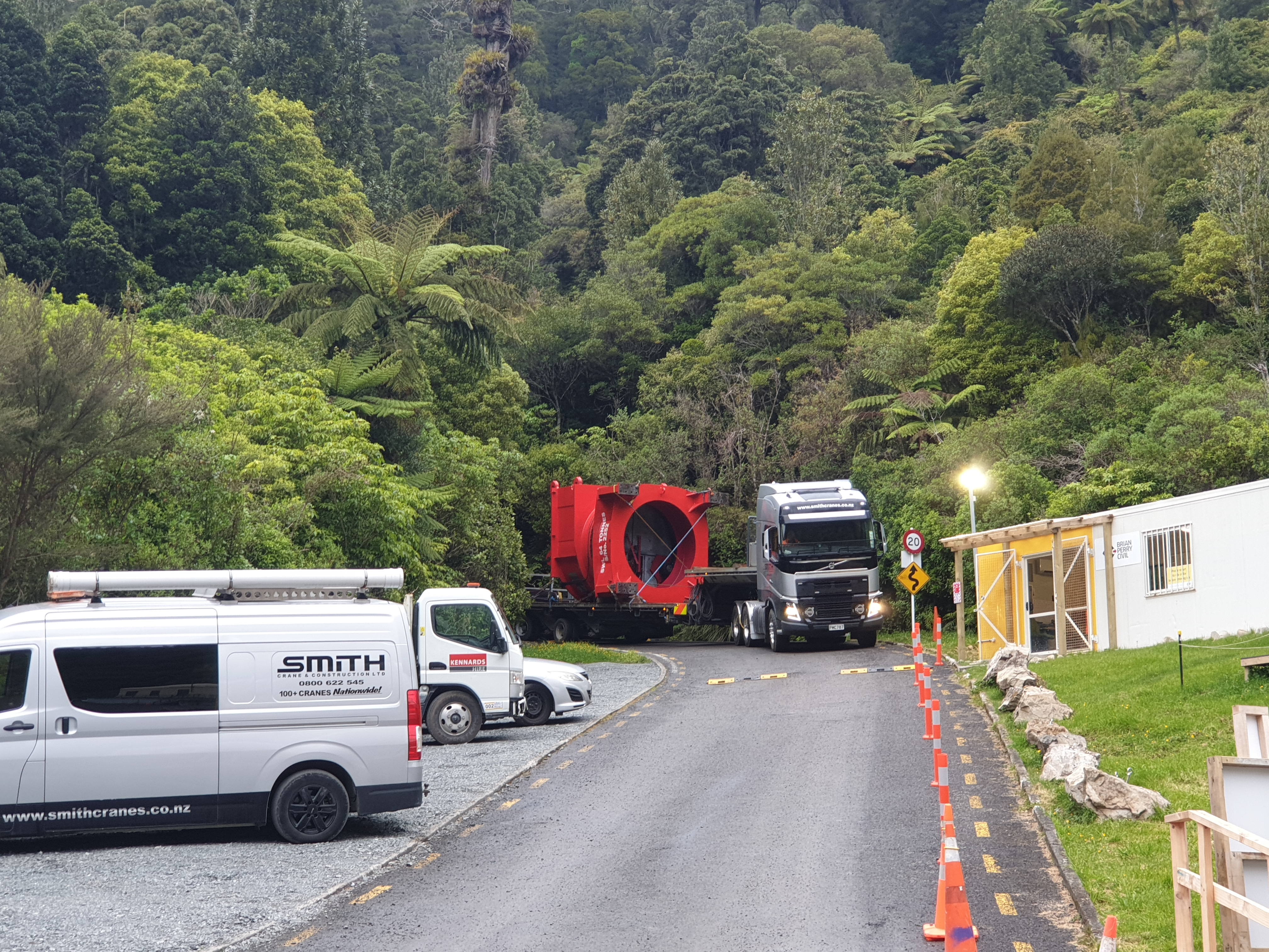 Brian Perry Civil | Kaitoke Flume Bridge - Installation of the Favco…